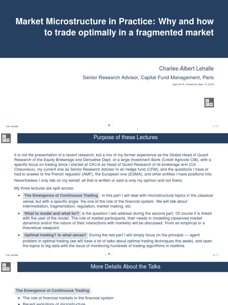 Market Microstructure in Practice | Download Free PDF | Algorithmic ...