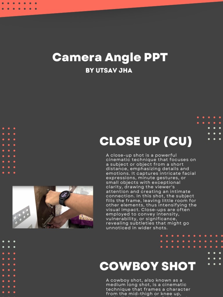 Essential Camera Angles Explained | PDF | Close Up | Cognitive Science