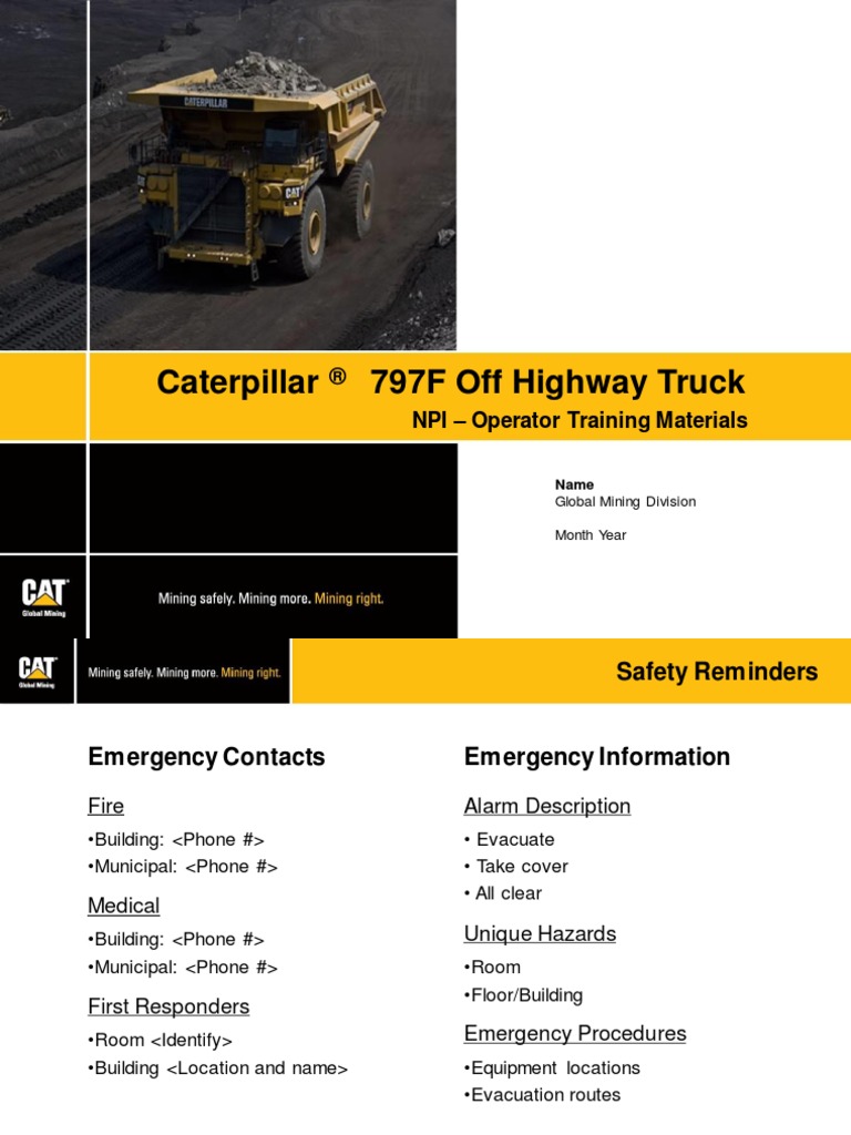 797F - Operator Training Presentation | PDF | Horsepower | Clutch