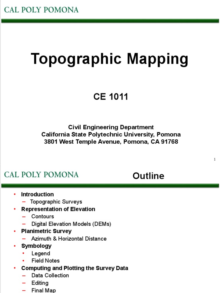 Module 9.1 - Topographic Mapping | PDF