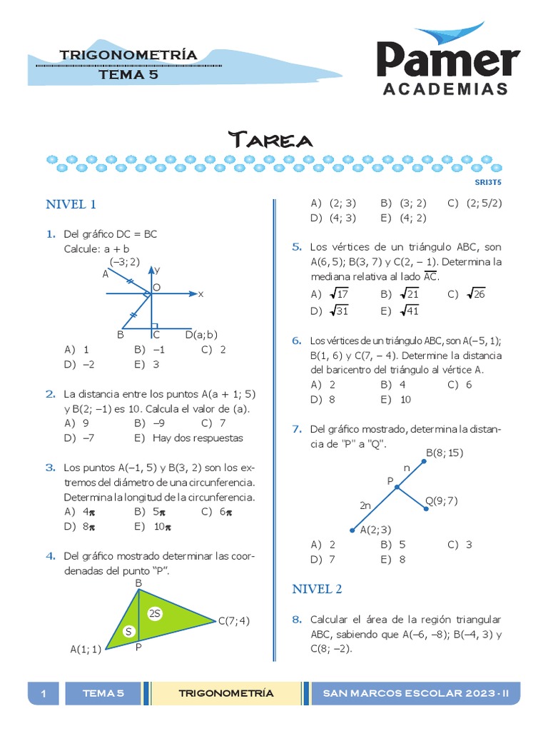 T - Sem5 - Sistema de Coordenadas Rectangulares | PDF | Triángulo ... T - Sem5 - Sistema de Coordenadas Rectangulares | PDF | Triángulo ...