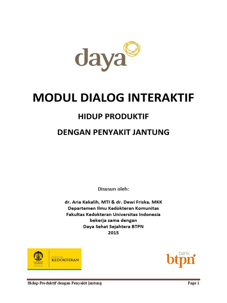 Modul Dialog Interaktif: Hidup Produktif Dengan Penyakit Jantung | PDF