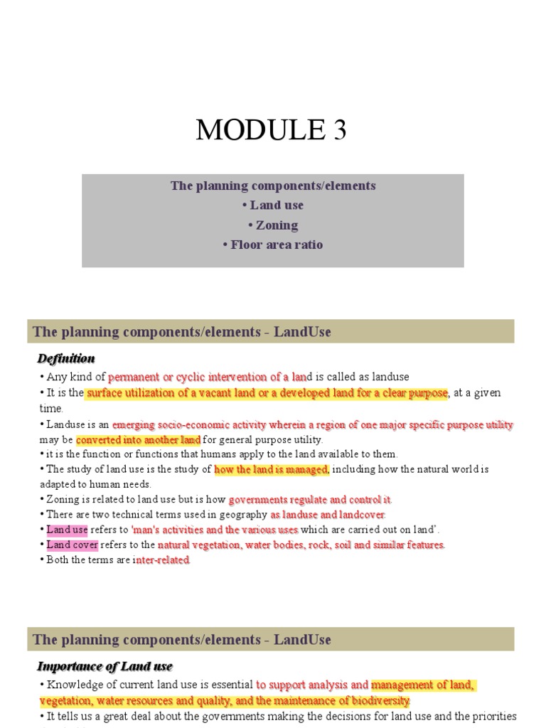 Module 3 Part 3 | PDF | Zoning | Land Use Module 3 Part 3 | PDF | Zoning | Land Use