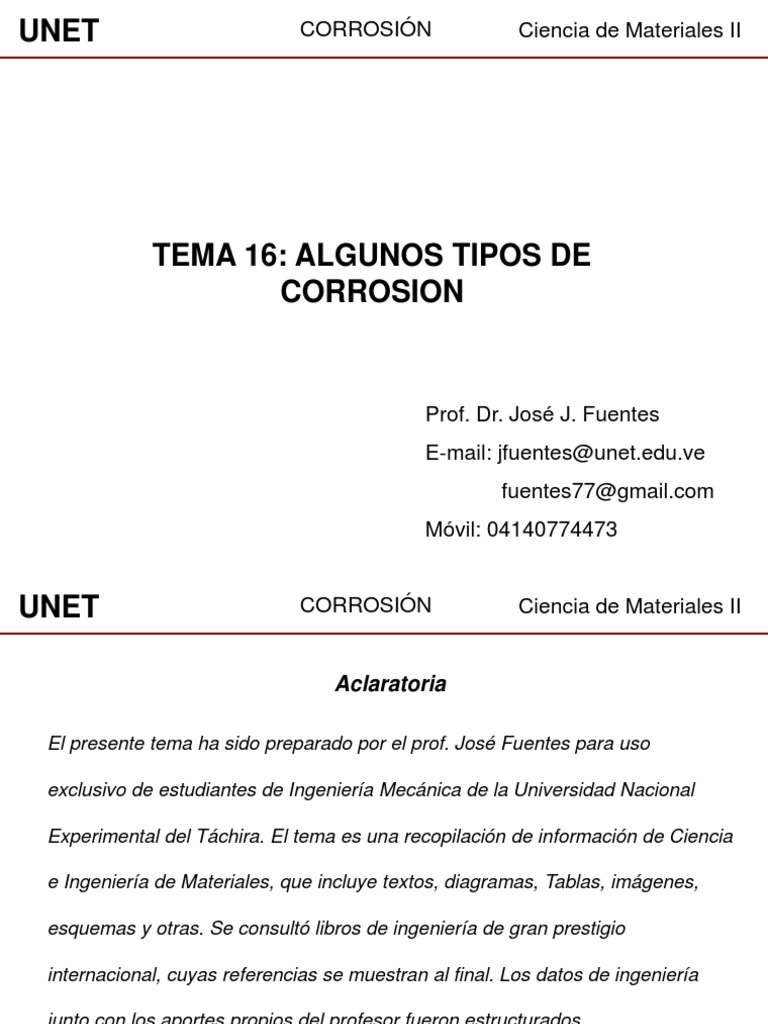 16 Tipos de Corrosion | PDF | Corrosión | Sustancias químicas