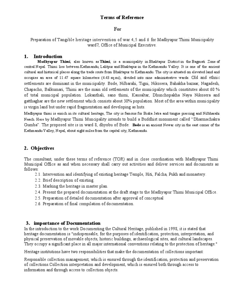 TOR Heritage | PDF