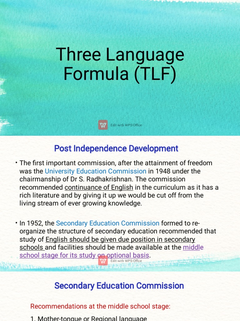 Three Language Formula | PDF | Languages Of India | Cognition