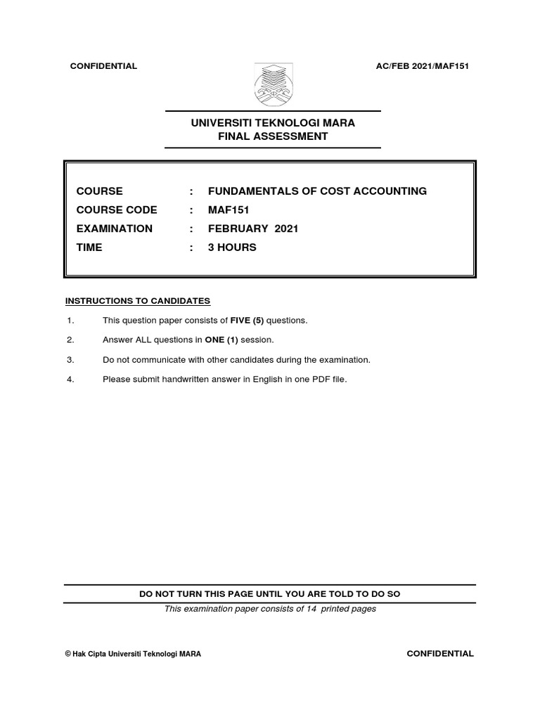 Maf151 Feb 2021 | PDF