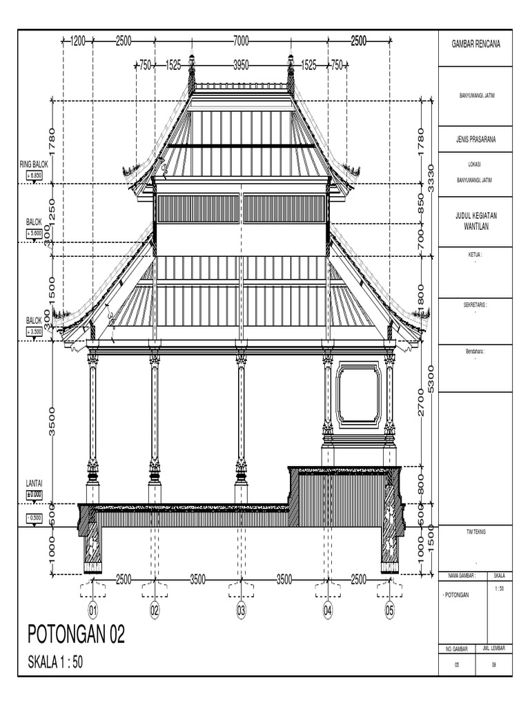 Desain Struktur Wantilan Bali | PDF