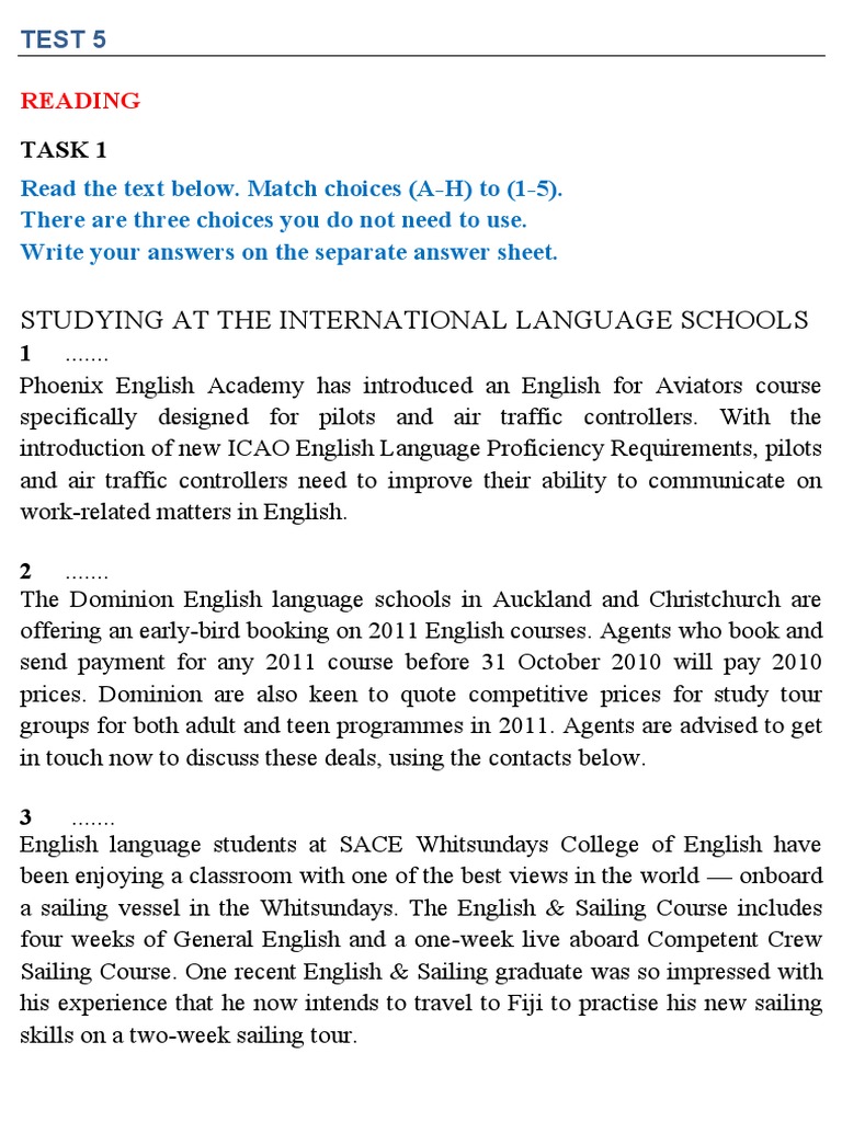B2 Test 5 | PDF