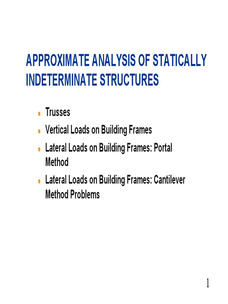 Approximate Analysis Pdf Truss Classical Mechanics