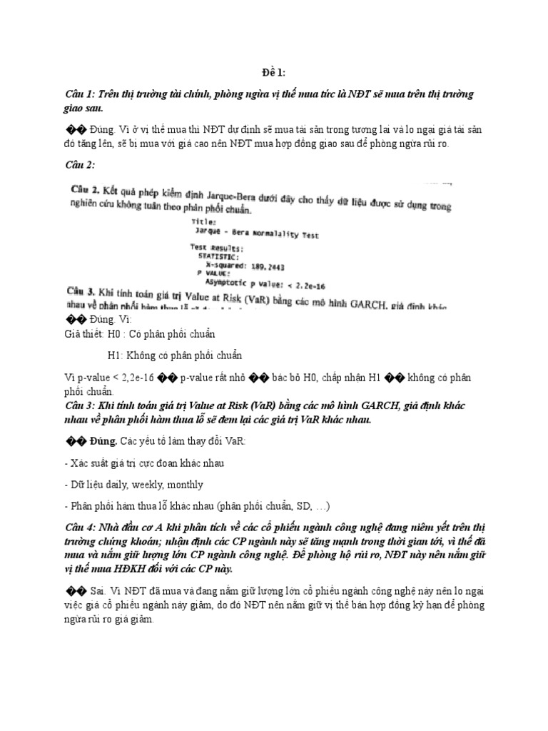 Đúng Sai QTRR | PDF