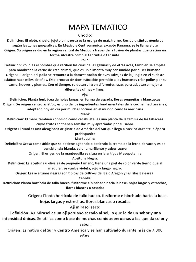 Mapa Tematico | PDF | Maíz | Miseria