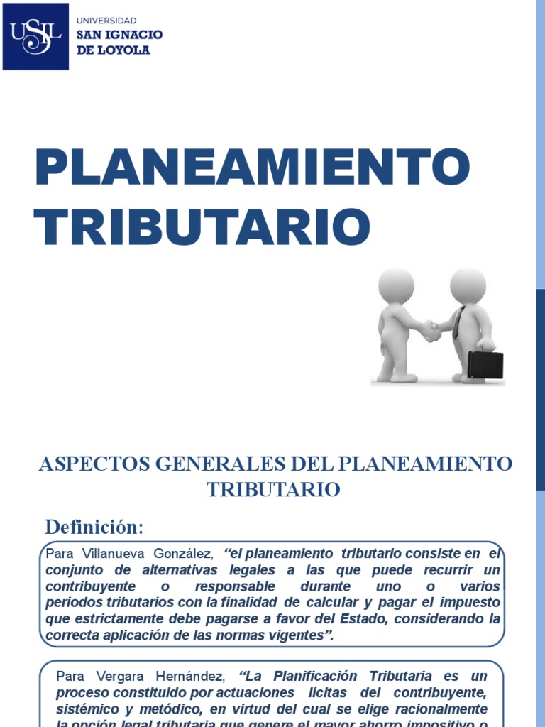 Presentación - Planeamiento Tributario | PDF