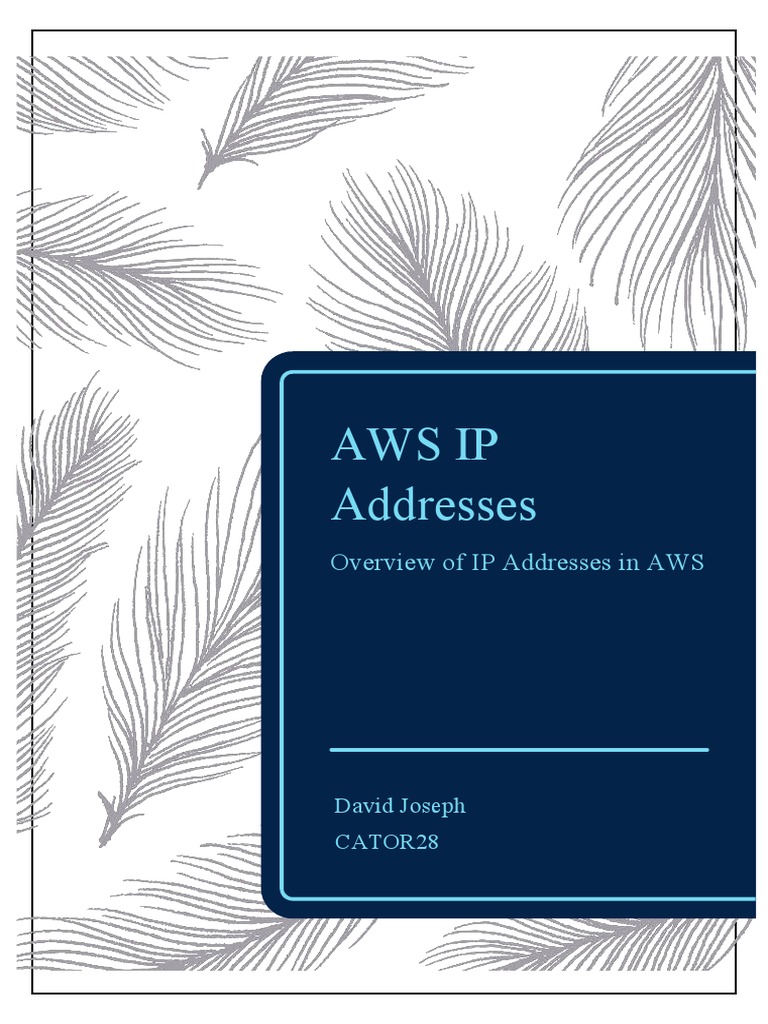 IP Addresses in AWS | PDF | Ip Address | I Pv6