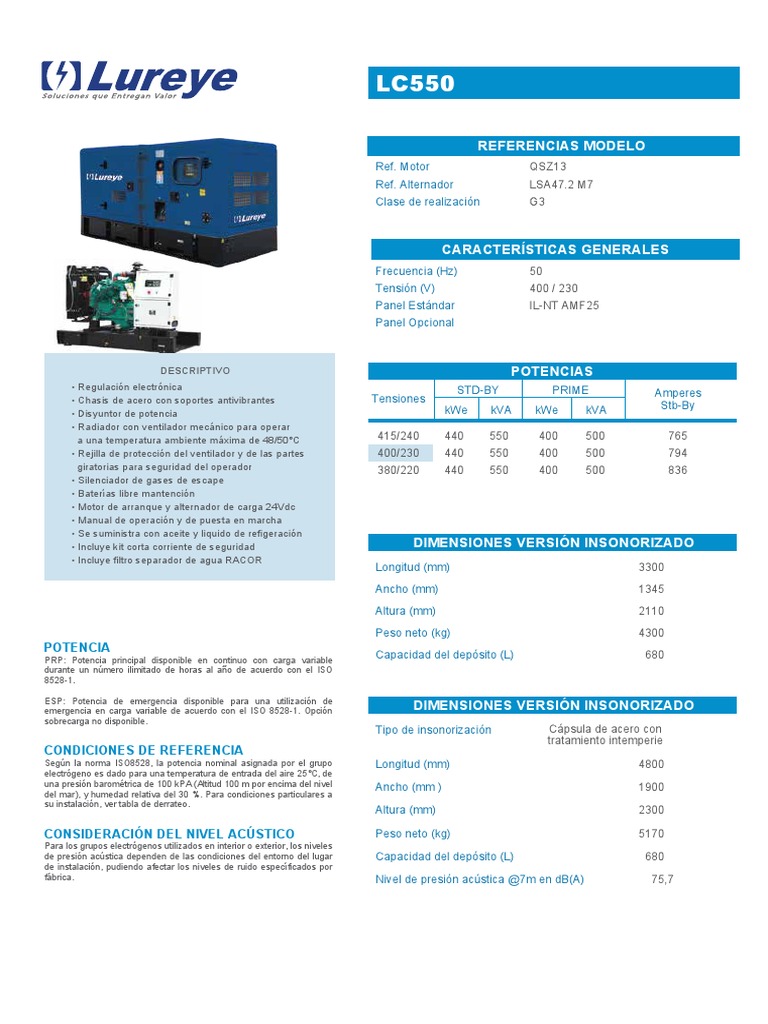 Generador 500 Kva | PDF | paquete general de Radio sevicio | Ingenieria Eléctrica