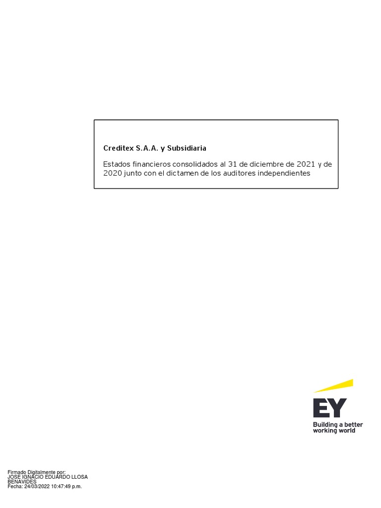 Creditex SAA EEFF Cons Auditados2021-2020 | PDF | normas ...