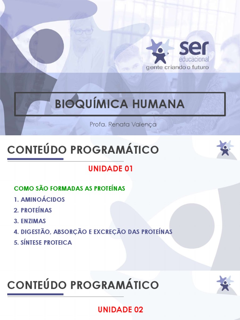 Apresentação da disciplina Bioquímica Humana | PDF