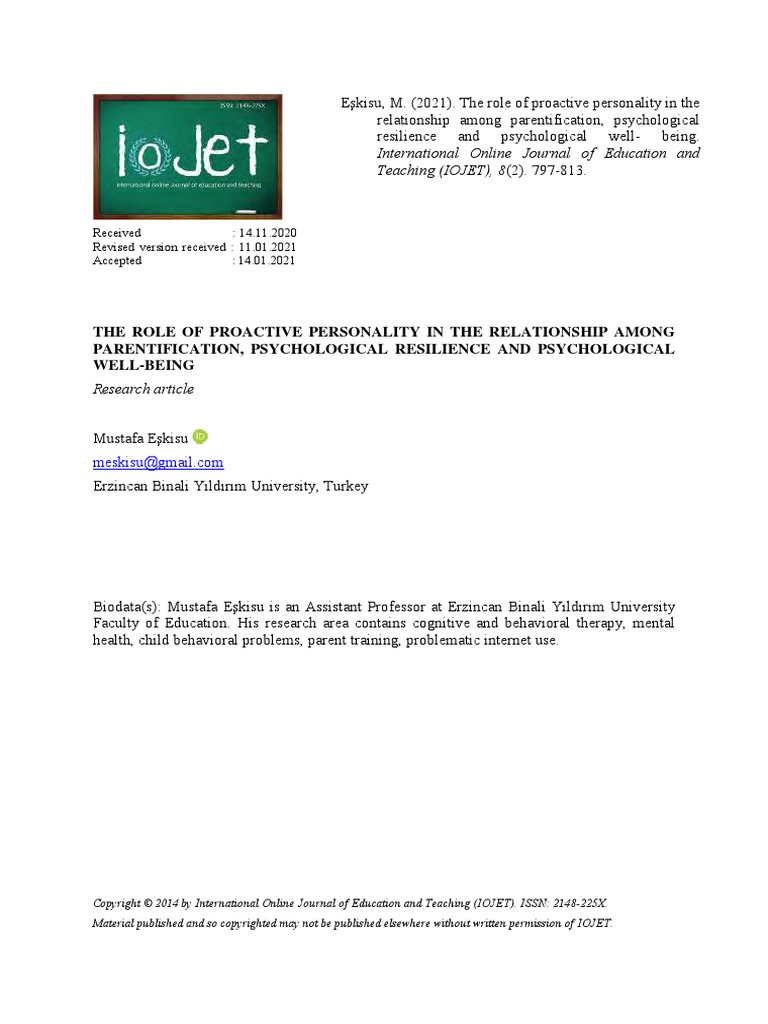 EJ1294348 | PDF | Psychological Resilience | Psychology