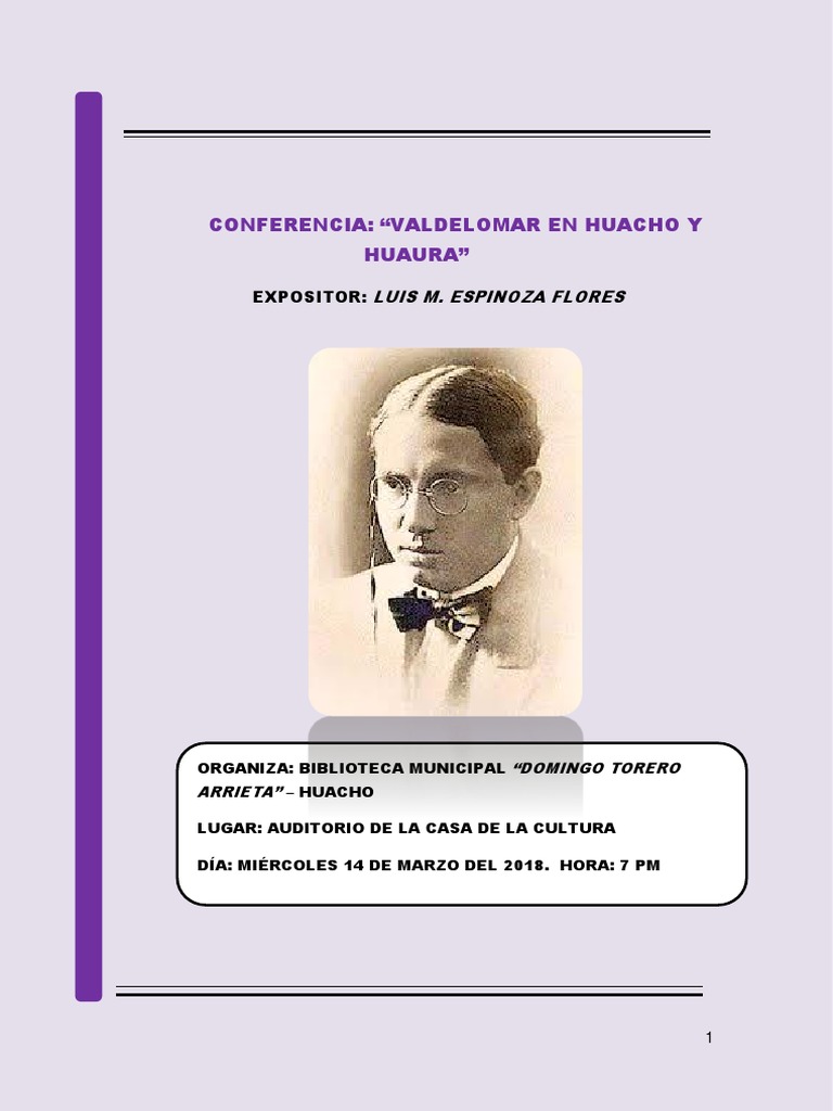 VALDELOMAR EN HUACHO Y HUAURA | PDF