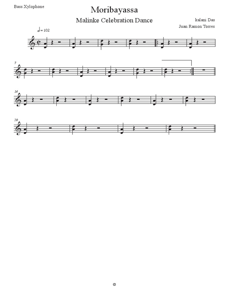 Moribayassa - Bass Xylophone | PDF