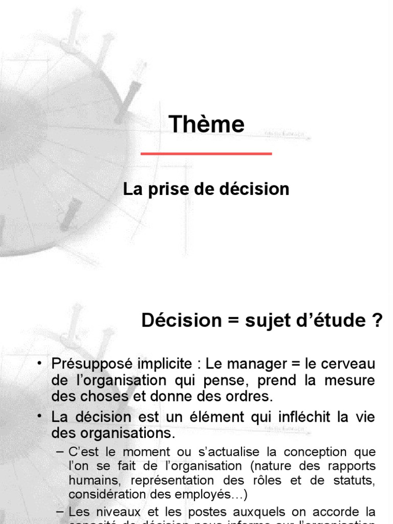 Schéma de prise de décision en entreprise | PDF | Cognition