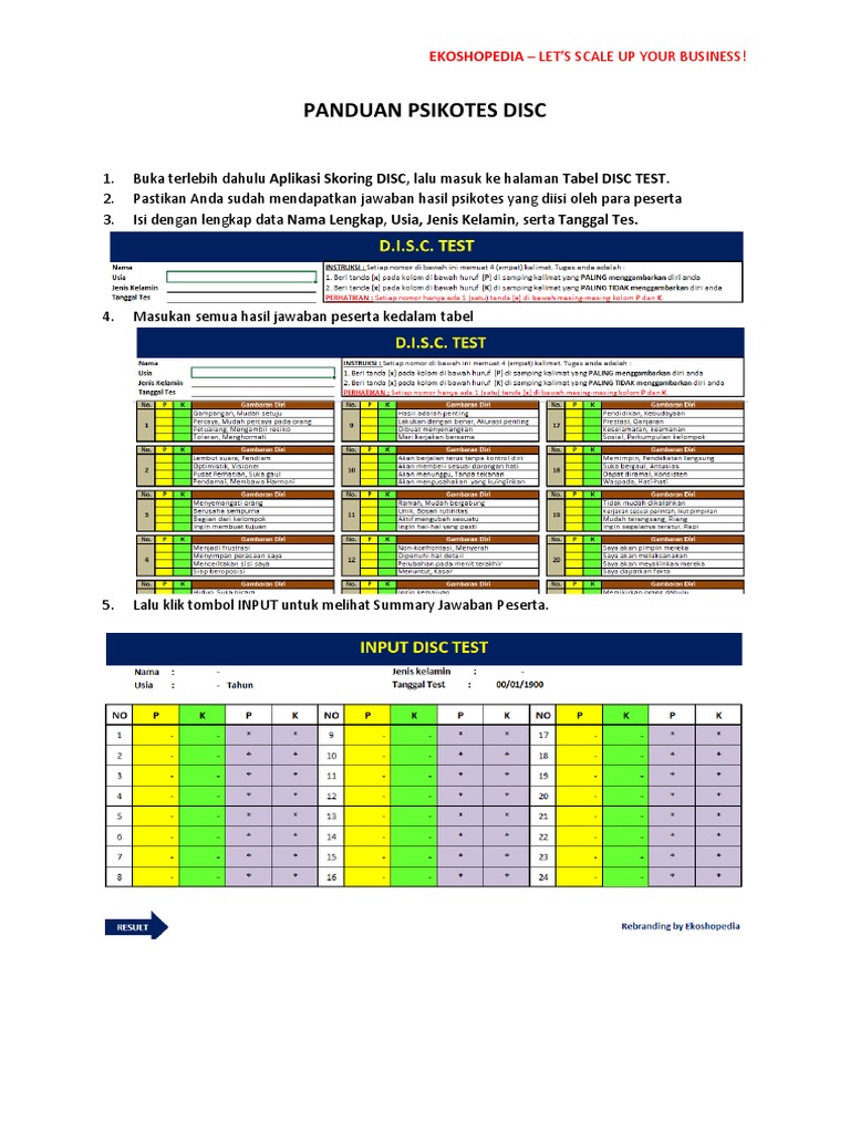 Panduan Psikotes Disc | PDF