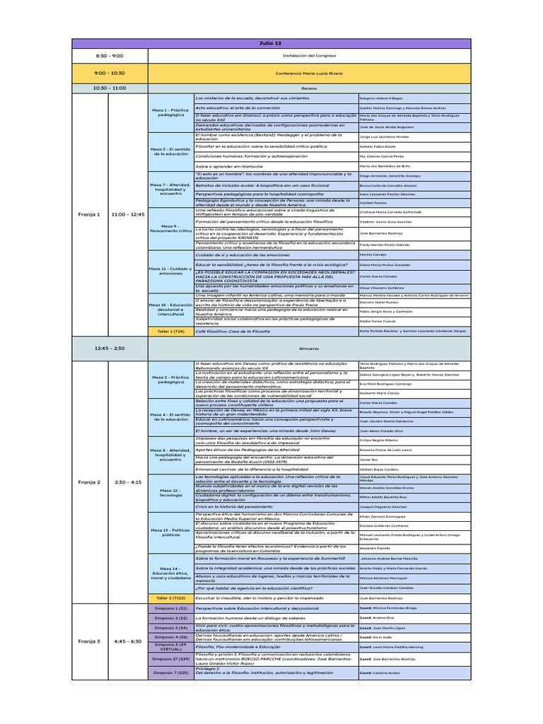 Programa VI Congreso ALFE 2023 | PDF | Teorías filosóficas