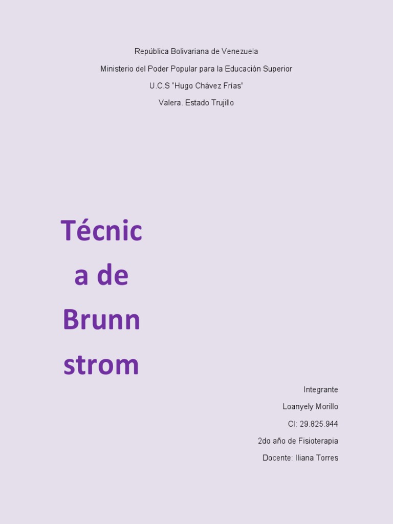 Técnica de Brunnstrom en Fisioterapia | PDF | Mano | Codo