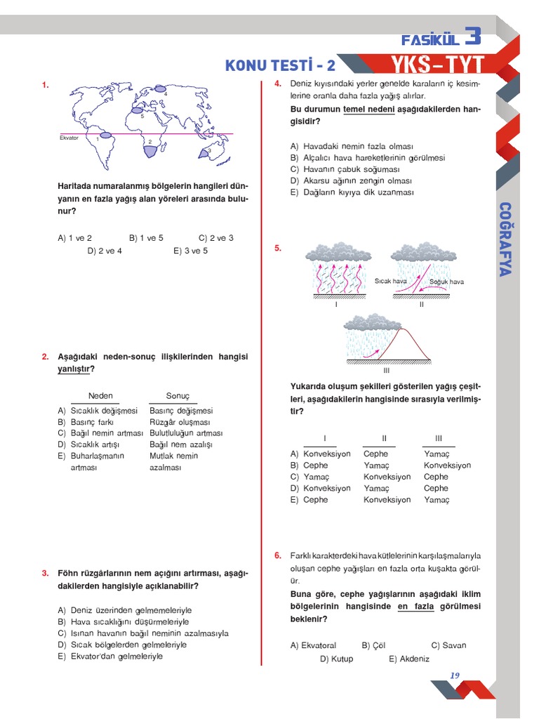 TYT Coğrafya 3. Fasikül_.Ornek | PDF