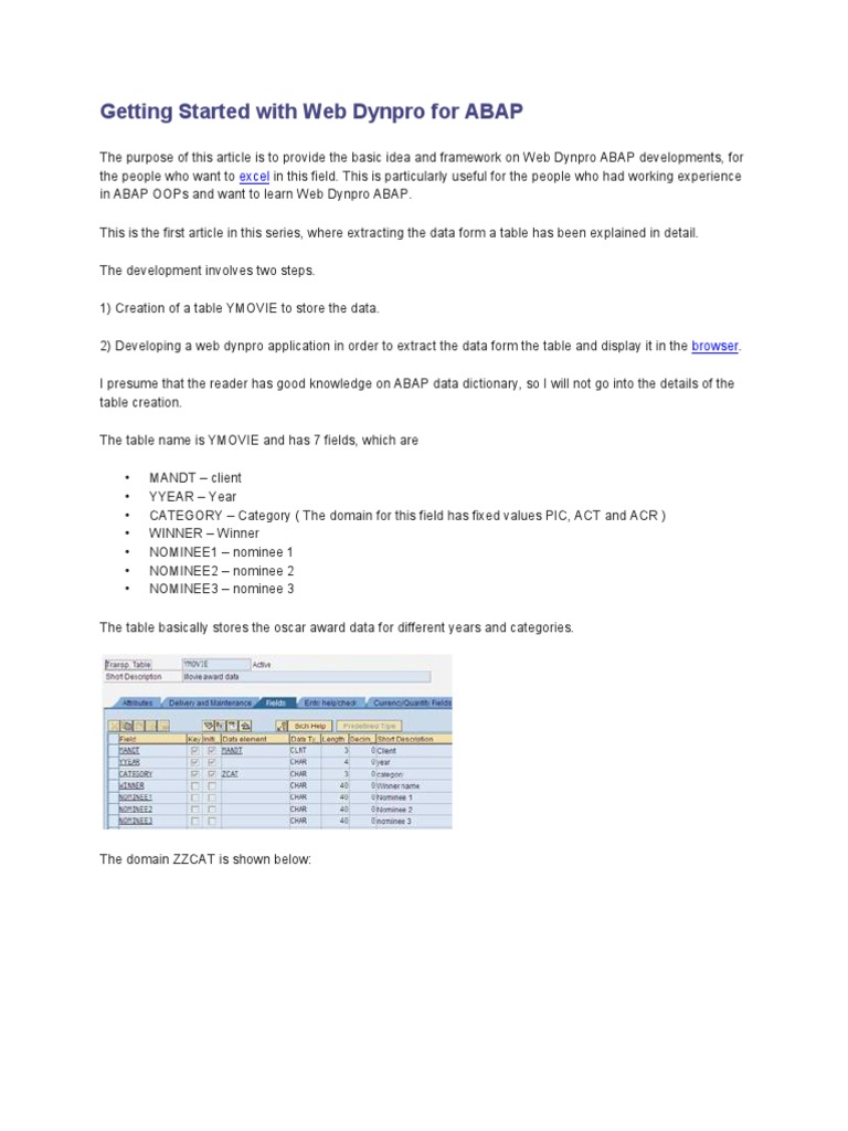 Getting Started with Web Dynpro for ABAP: Developing a Web Application ... Getting Started with Web Dynpro for ABAP: Developing a Web Application ...