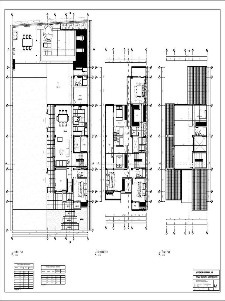 Proyecto Uno-Plano - A-1 - ARQUITECTURA - DISTRIBUCION (1) - Layout1 | PDF