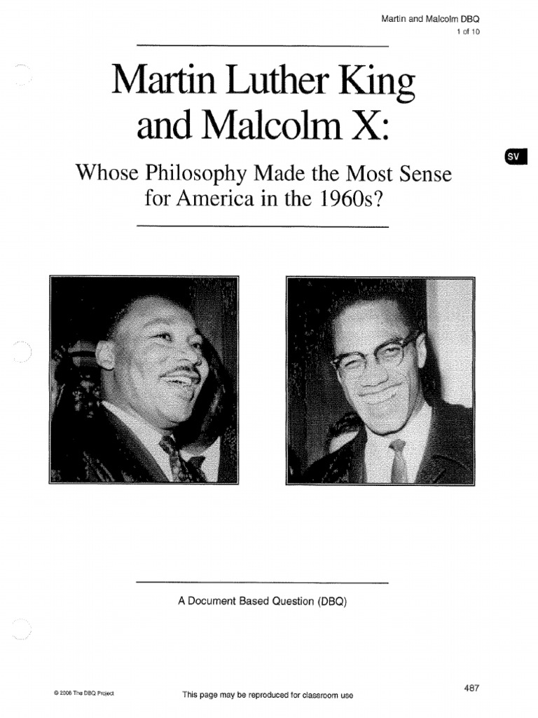 Martin vs Malcolm: Philosophical Debate | PDF | Malcolm X | Martin ...