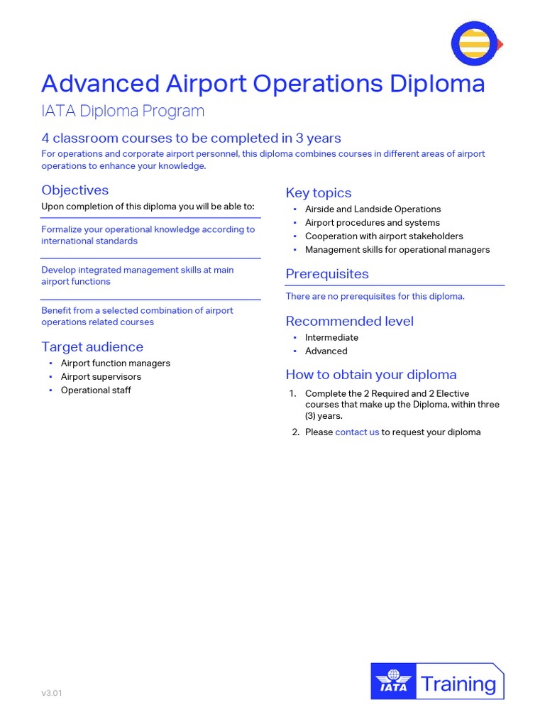 Training Dipl18 Advanced Airport Operations | PDF | Airport | Aviation