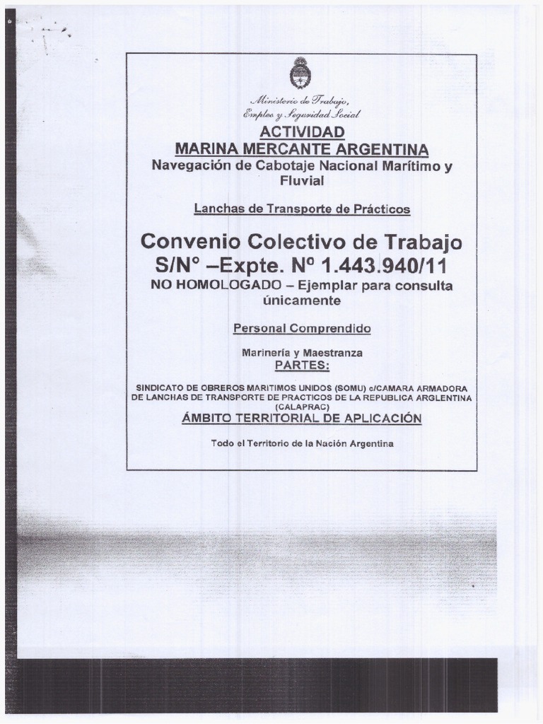 Convenio Colectivo de Trabajo SOMU 2020 | PDF