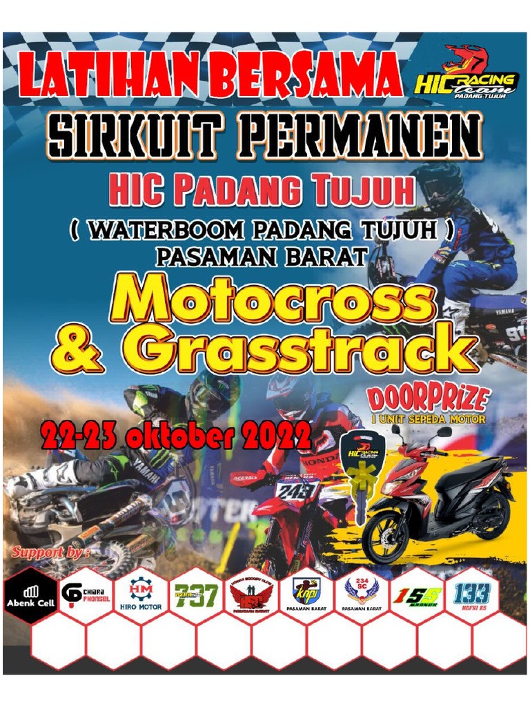 Proposal Latihan Bersama Motocross & Grasstrack Padang Tujuh 2022 | PDF