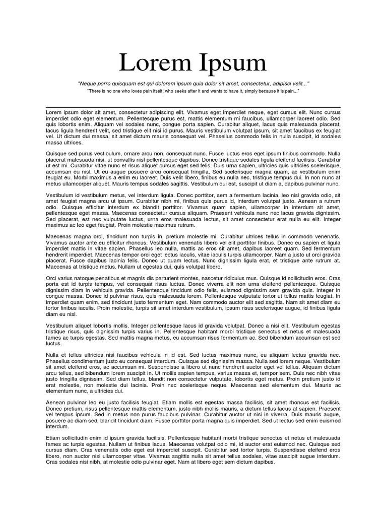 Lorem Ipsum | PDF