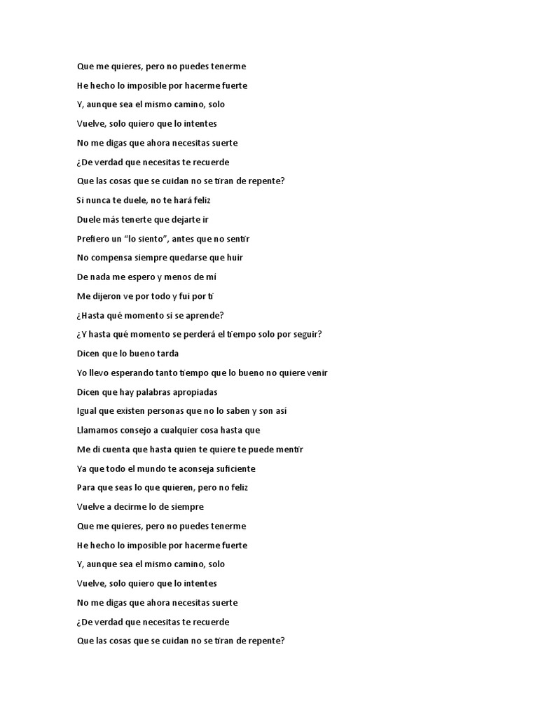 Vuelve - Sebastián Yatra y Beret | PDF | Relaciones personales, crianza ...