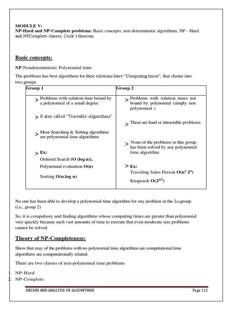 DAA R19 - Unit-5 | PDF | Time Complexity | Computational Complexity Theory