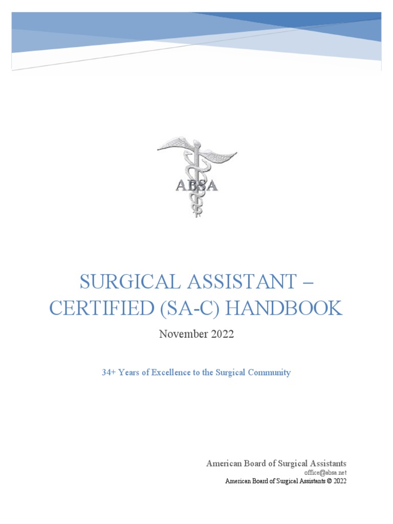 ABSA Certification Handbook 2022 | PDF