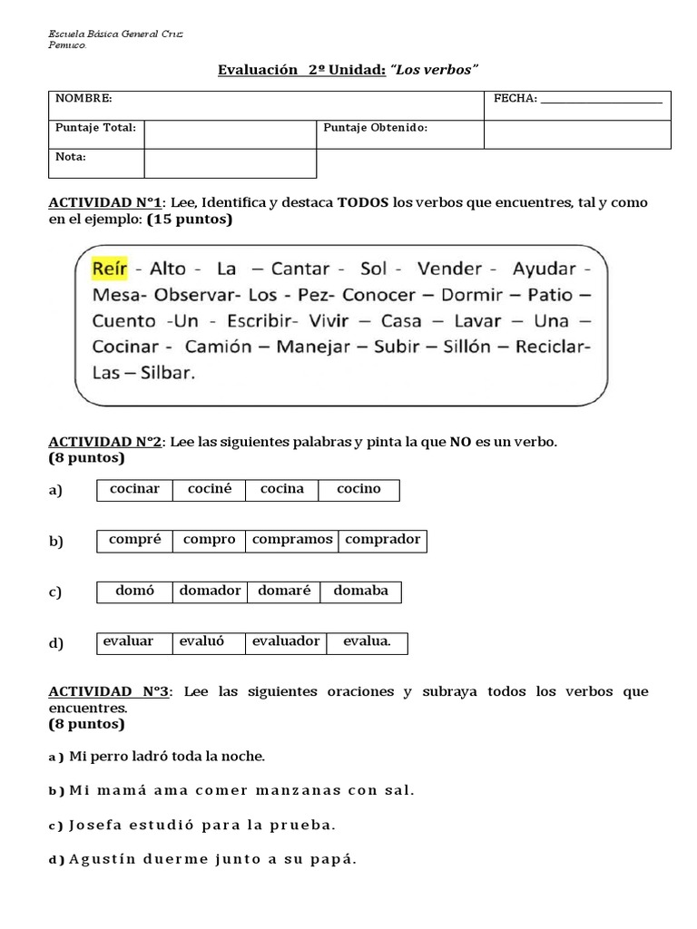 Guia VERBOS 2 Basico | PDF