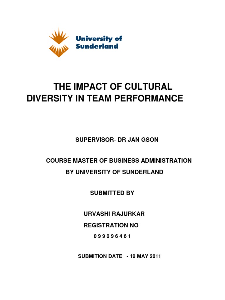 The Impact of Cultural Diversity in Team Performance | PDF ...