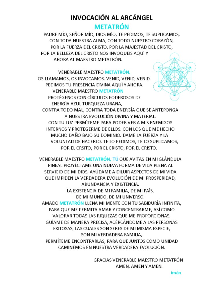 Invocación A Metatrón | PDF