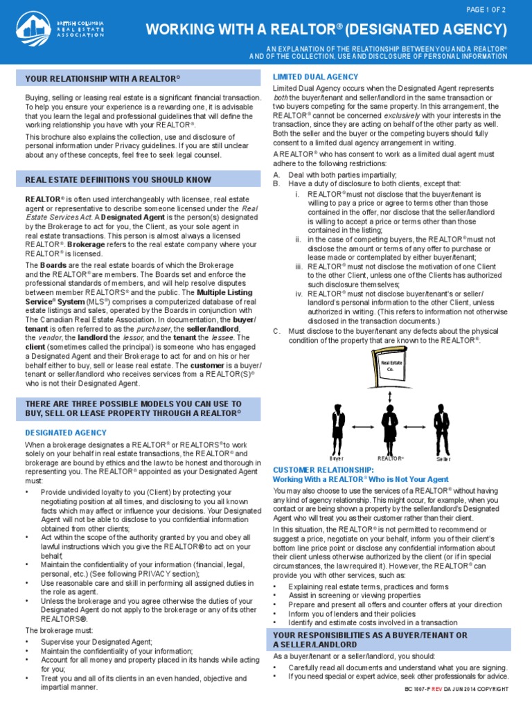 Working With A REALTOR Rev Jun2014 DA | PDF | National Association Of ...