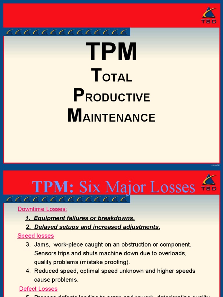 Blue 7 TPM Part 1 of 2 | Download Free PDF | Systems Engineering | Engineering