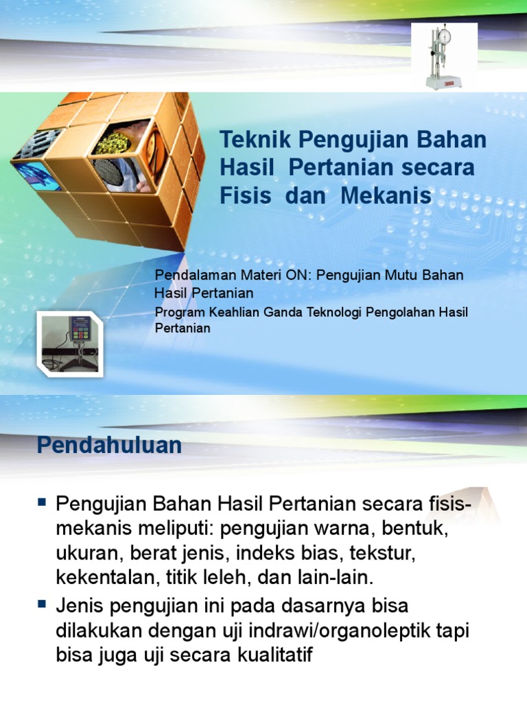 Teknik Pengujian Secara Fisis Dan Mekanis | PDF