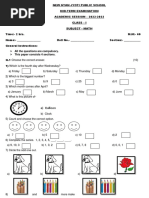 LKG Math Question Paper | PDF
