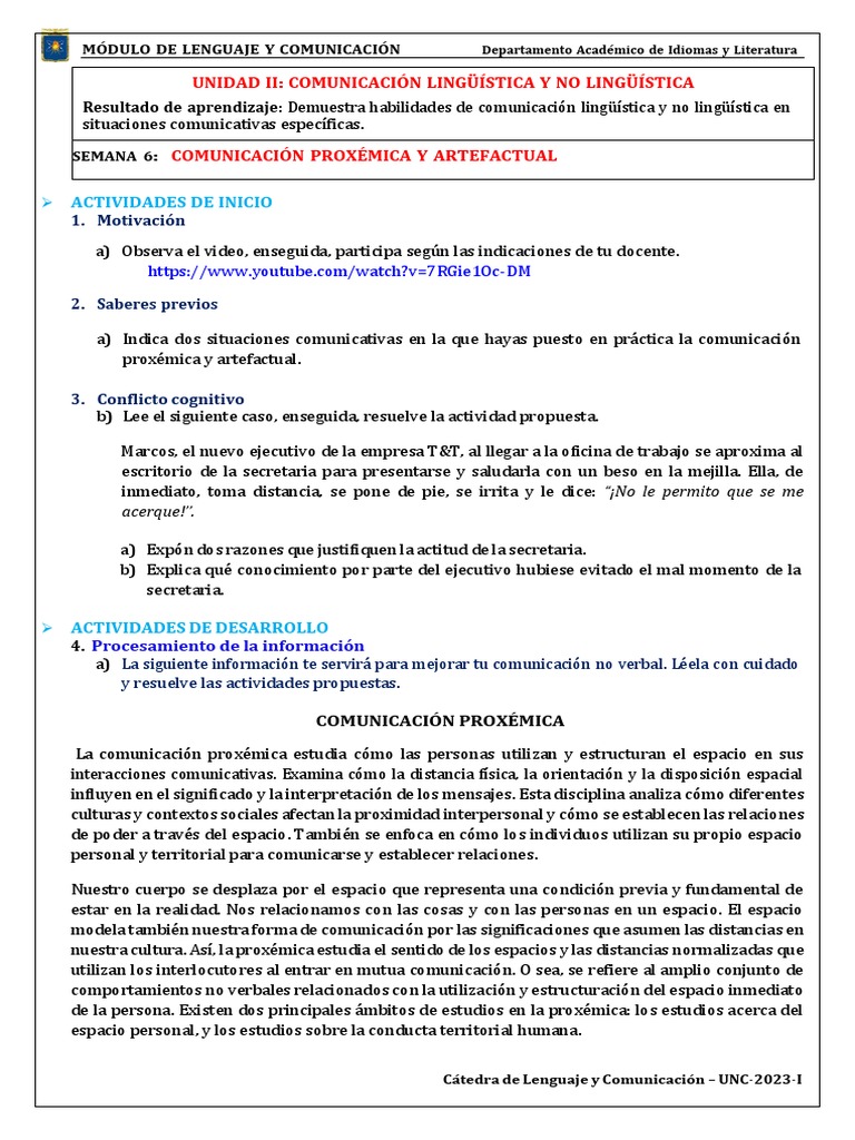 Comunicación Proxémica en Interacciones | PDF | Comunicación ...