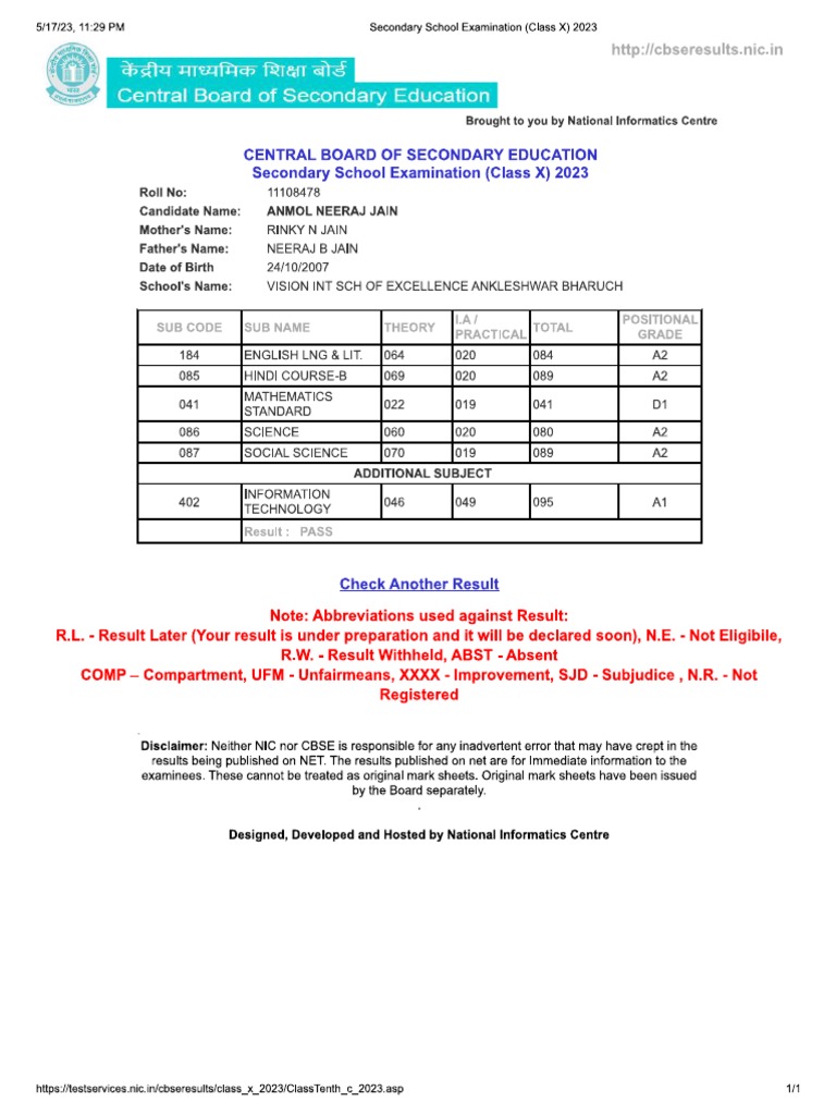 Cbse Result 2023 | PDF