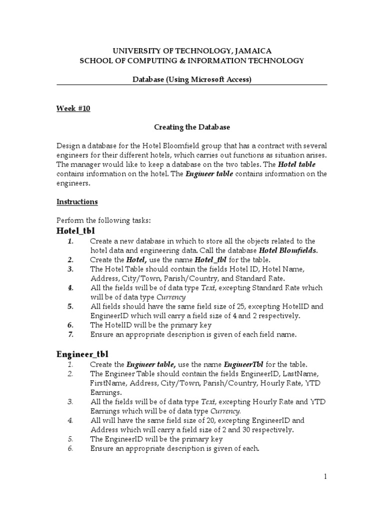 Access Week 10 Creating And Maintaining Db Pdf Databases Computing 7892