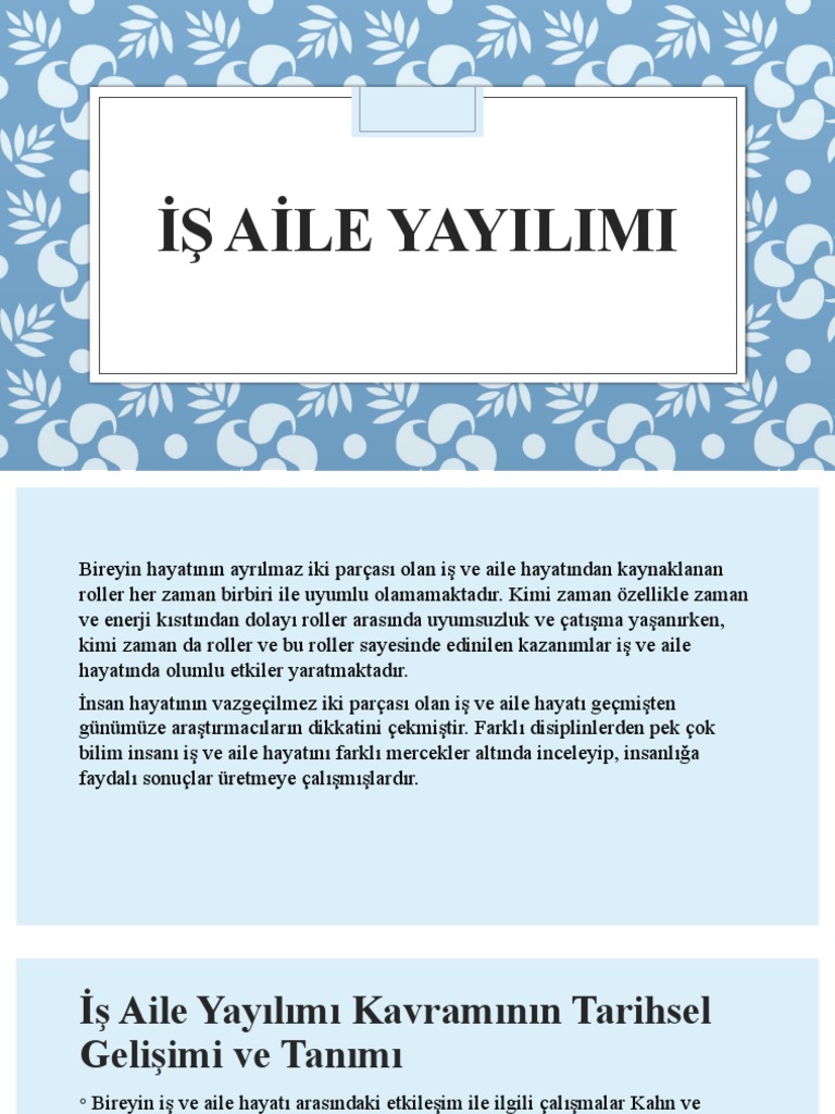 5 İş Aile Yayılımı | PDF